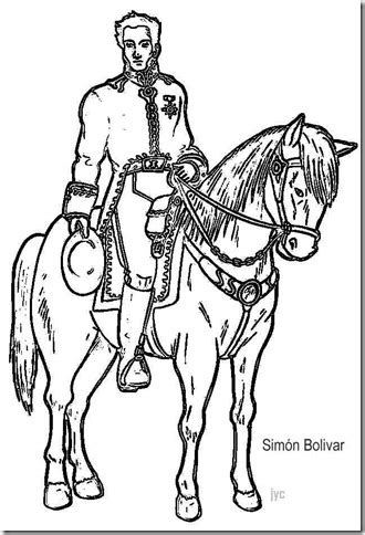 Dibujos Colorear De Simón Bolivar 1000 Dibujos