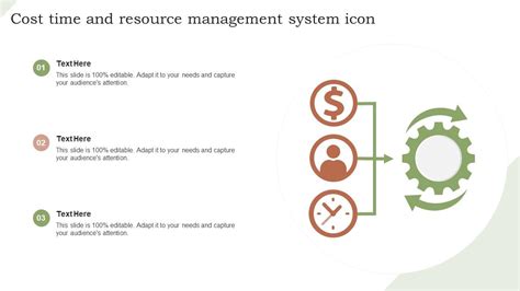 Cost Time And Resource Management System Icon Ppt Presentation