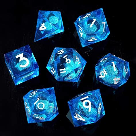Role Dice Liquid Core Dnd Dice Set 7pcs Sharp Edge Dice