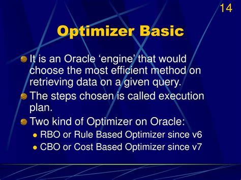 Ppt Understanding Oracle Optimizer Rbo Versus Cbo Powerpoint