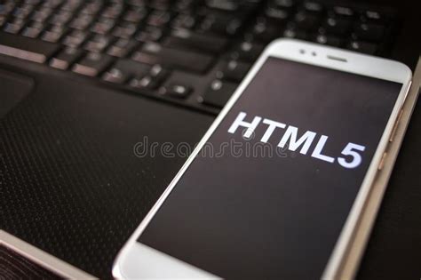 Html5 Programming Language For Mobile Development Concept Smartphone