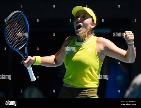 United States Jessica Pegula Celebrates After Defeating Ukraines