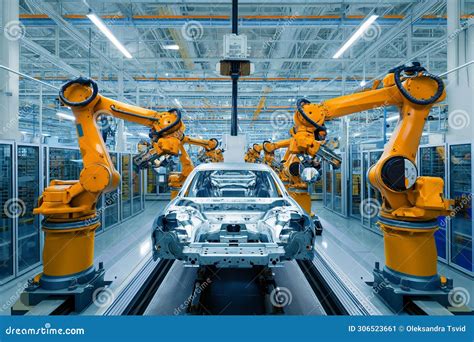 Automatic Construction Automobile Assembly Line Production Car Factory Automated Robot Arm