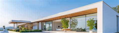 Sleek Cantilevered Roof Design For Modern Minimalist Architecture