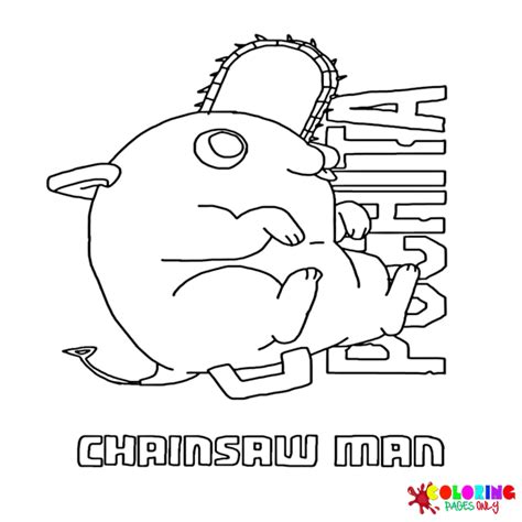 Chainsaw Man Coloring Pages Free Printable Pdf Online Coloring