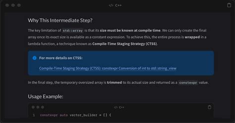 Nttp Builder Strategy Constexpr Conversion Of Vector To Array