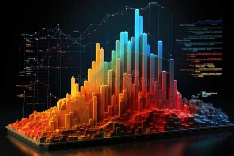 Abstract Background Business Digital Graph Chart In Stock Trade Market And Growth Investment Ai