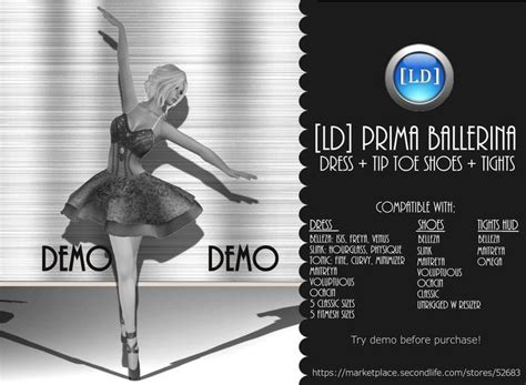 Second Life Marketplace Demo [ld] Prima Ballerina