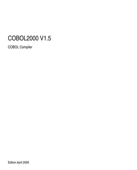 Pdf Cobol2000 V1 5 Reference Manual File 8511 Cob2bs Pdf · 1 5