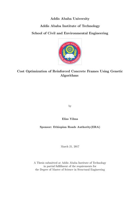 Pdf Cost Optimization Of Reinforced Concrete Space Frames Using Genetic Algorithms