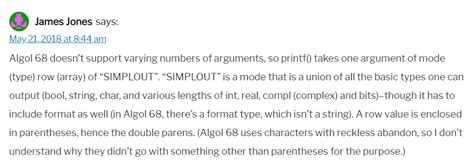 hello world in algol 68 the renegade coder