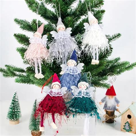 Fengrise Рождественское украшение Рождественская кукла украшения ангел кукла