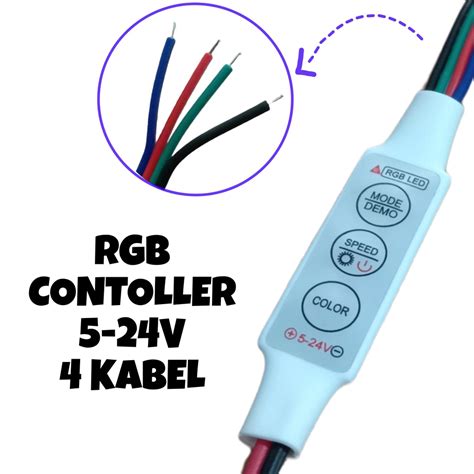 Jual MODUL RGB CONTROLLER 4 KABEL 12 24V KABEL LANGSUNG Shopee Indonesia
