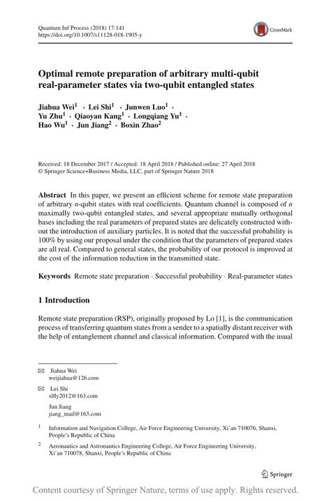 Optimal Remote Preparation Of Arbitrary Multi Qubit Real Parameter States Via Two Qubit