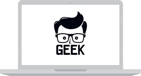 Geek Nerd Guy Logo Illustration Company Vector Logo Illustration