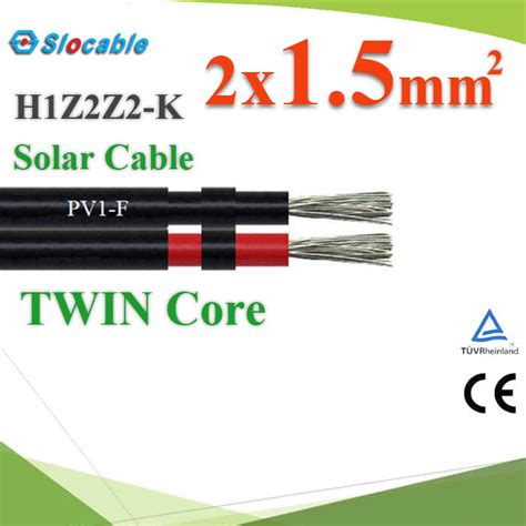 ขาย ระบุจำนวน สายไฟเส้นคู่ Pv1 F H1z2z2 K 2x1 5 Sq Mm Dc Solar Cable