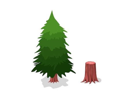 Premium Vector Isometric Pine Tree Isolated