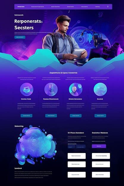 Diseño De Diseño De Sitio Web De Un Desarrollo De Software A1163 Aspecto Profesional único Y