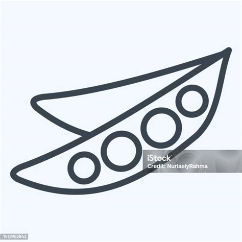 아이콘 완두콩 너트 기호에 적합합니다 선 스타일 편집 가능한 간단한 디자인 디자인 템플릿 벡터 간단한 그림 건강한 식생활에 대한 스톡 벡터 아트 및 기타 이미지 Istock