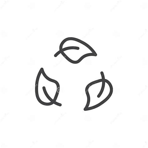 Leaves Eco Recycle Icon Set Eco Logo Cycle Vector Symbol In A Black