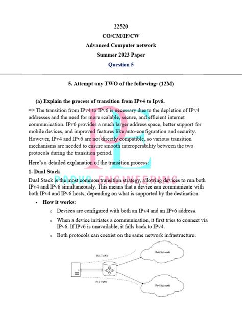 Acn Solved Que 5 Summer 2023 Pdf Transmission Control Protocol I Pv6