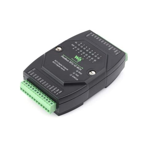Industrial 8 Ch Digital Input And Output Module Dc 7~36v Wide Voltage Power Supply Modbus Rtu