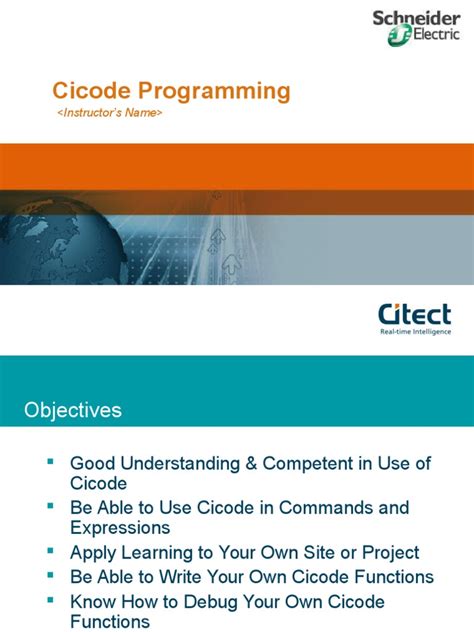 Vijeo Cicode Course V7 Pdf Parameter Computer Programming Array Data Structure