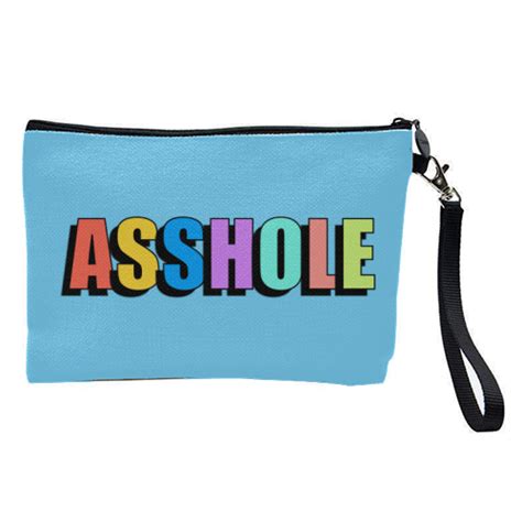 Asshole Bold Coloured Text Version Makeup Bag Designed By Adam
