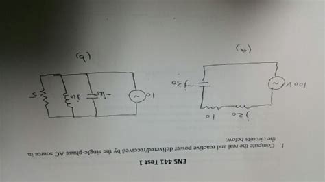 Solved Compute The Real And Reactive Power Chegg