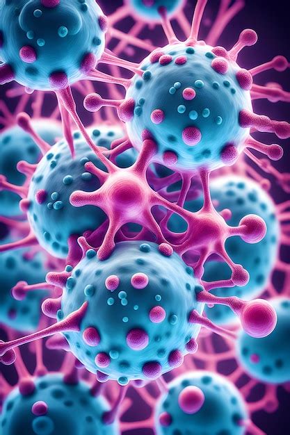 Premium Ai Image Molecular Structure Of Cancer Cells Under Magnification Mysterious Generative Ai