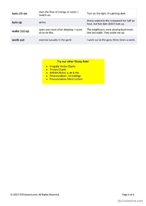 100 Common Phrasal Verbs General Gra English Esl Worksheets Pdf And Doc
