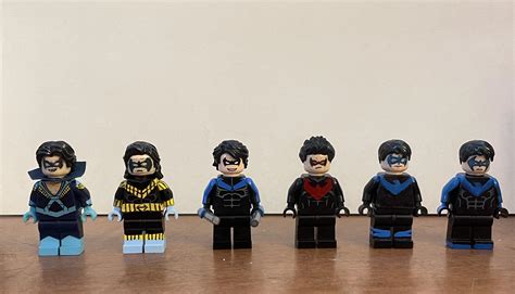 The Nightwing Suits Evolution In The Comics Portrayed By Legos R