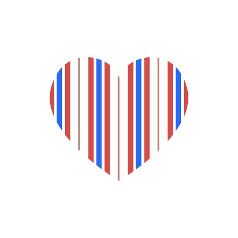 Premium Vector Vector Heart With Vertical Stripes Pattern