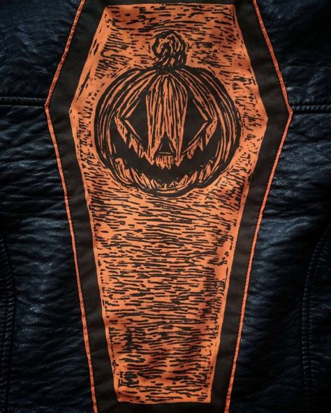 Pumpkin Coffin Back Patch Etsy