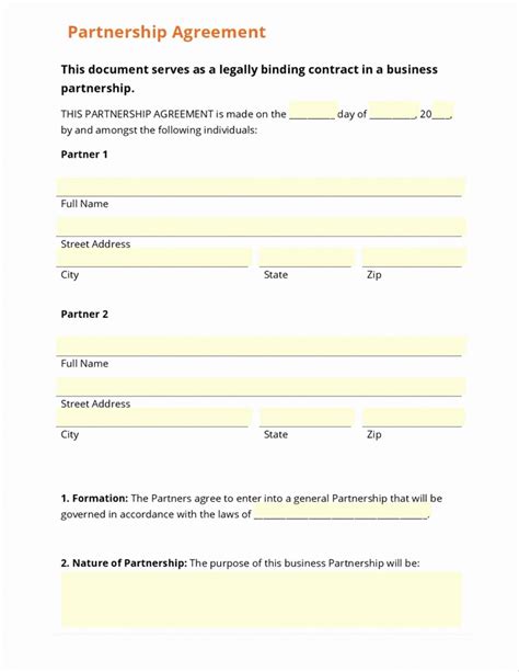 Partnership Plan Template Printable Word Searches