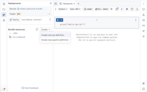 ワークスペースでバンドルを作成する Azure Databricks Microsoft Learn