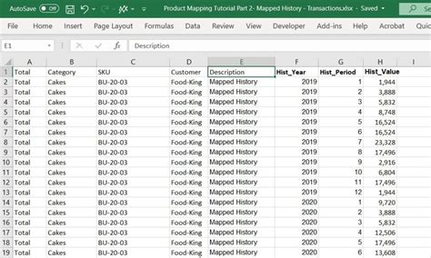 Mapping Files Forecast Pro