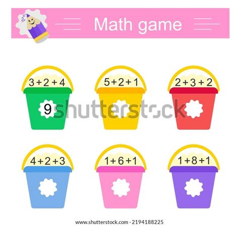 Math Activity Chıldren Developing Numeracy Skills Stock Vector Royalty Free 2194188225