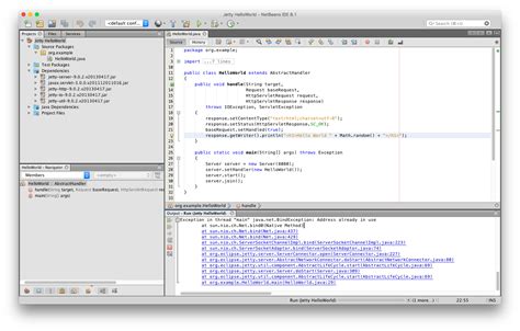 Java Embedded Jetty With Maven Example Fails To Restart Address