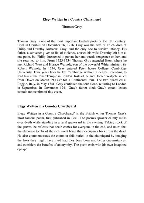 African Elegy Poem Summary
