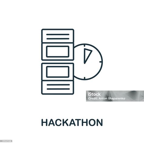 해커톤 아이콘입니다 핀테크 컬렉션의 창의적인 단순한 상징 템플릿 웹 디자인 및 인포 그래픽을위한 라인 해커톤 아이콘