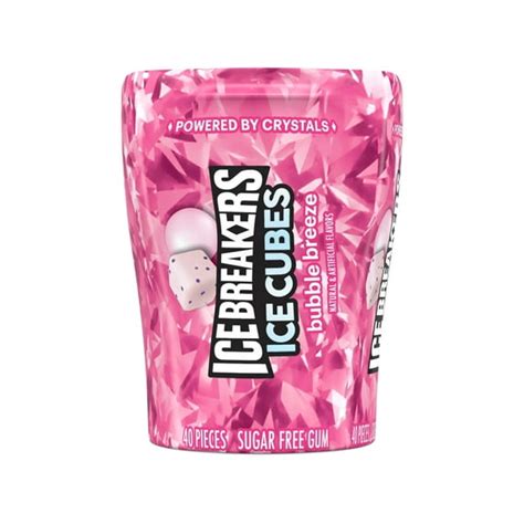 Ice Breakers Ice Cubes Bubble Breeze Sugar Free Chewing Gum 40 Pc