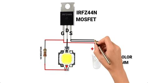 Led Flasher Circuit Irfz44n Wiring Electric Youtube
