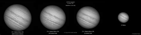 2022 09 21 And26 Jupiter At Various Magnifications C14 Edge Asi 290  Δίας Astrovox