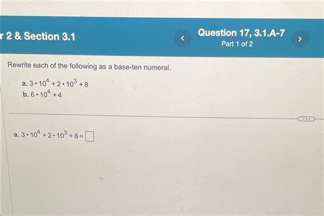 Solved 2 ﻿and Section 3 1question 17 3 1 A 7part 1 ﻿of