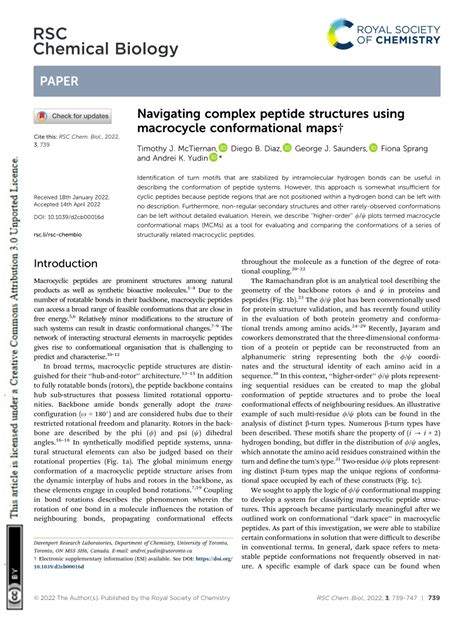 Pdf Navigating Complex Peptide Structures Using Macrocycle Conformational Maps