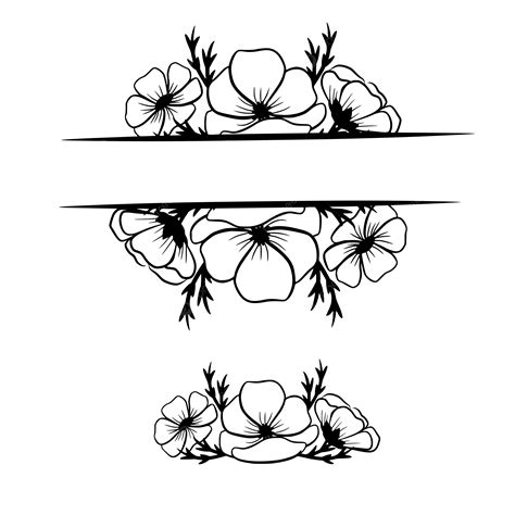 Cosmos Flower Floral Banner Text Border Vector Flower Cosmos Banners Png And Vector With