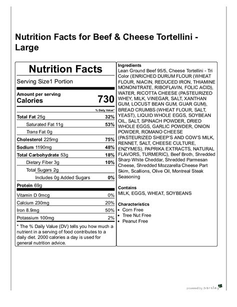 Beef And Cheese Tortellini Balanced Body Foods