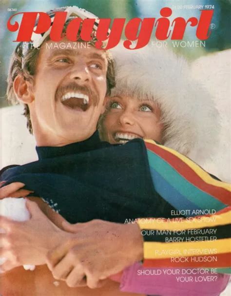 1974 Playgirl February Vintage Magazine Hairy Barry Hostetler Merle