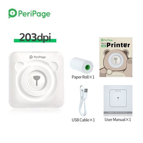 Mini Pocket Printer Peripage Wireless Bluetooth Th Vicedeal